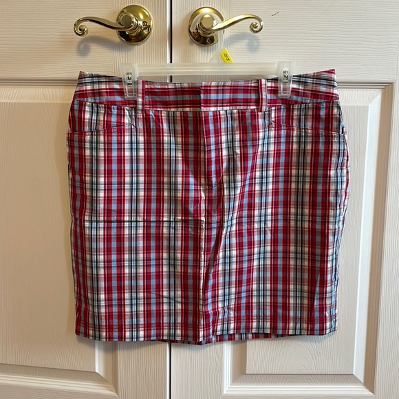 Chaps | Skirts | Red And Blue Plaid Skirt | Poshmark